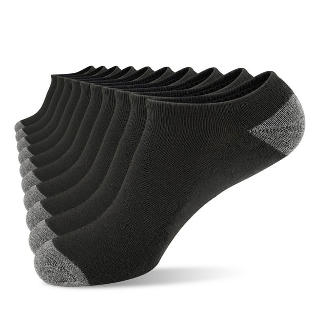 COOPLUS 10 Pairs Mens Low Cut Socks Ankle No Show Running Breathable ...