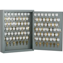 Optics Key Cabinet with Key Lock 100 Keys, Black - Walmart.com