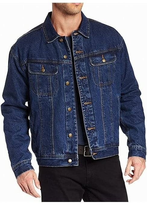 Wrangler 74260PW Blanket Lined Denim Jacket Denim 48 - Walmart.com