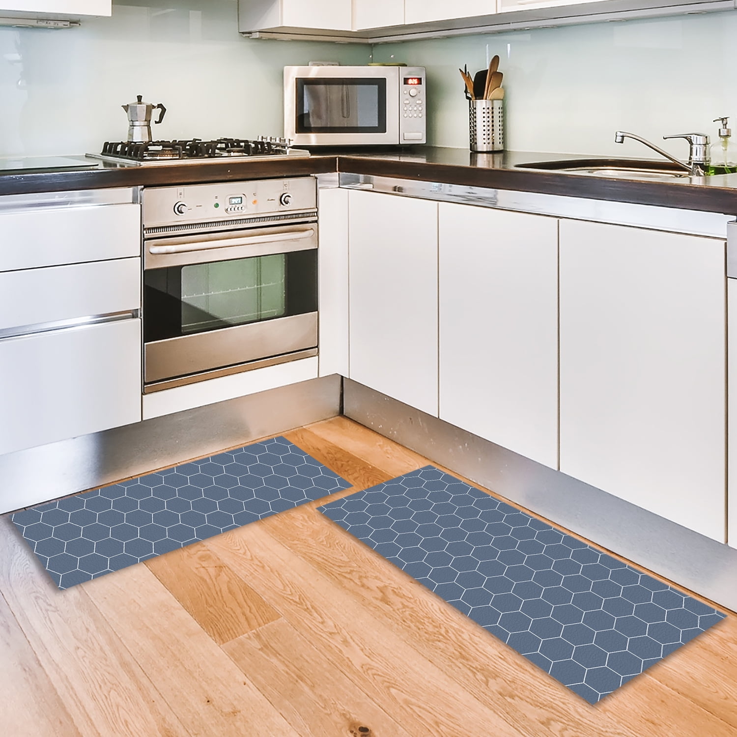 MERRY HOME Waterproof PVC Area Rugs with Non Slip Rubber Backing,Heavy ...