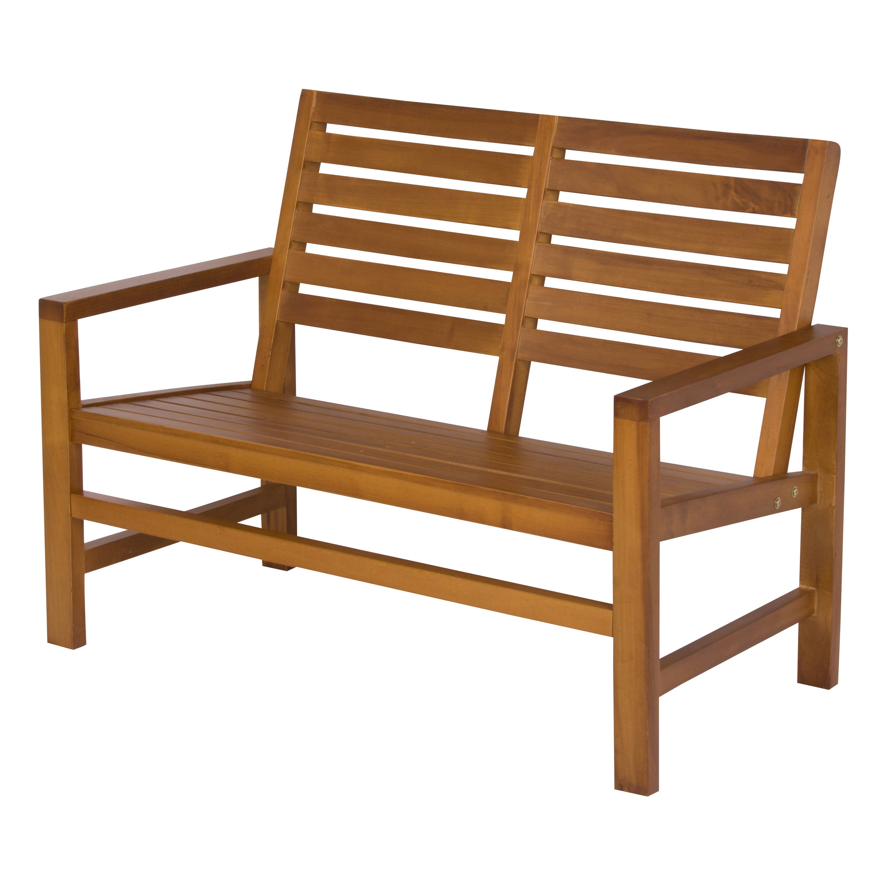Shine Company Contemporary Garden Bench 40 in. - Oak - Walmart.com