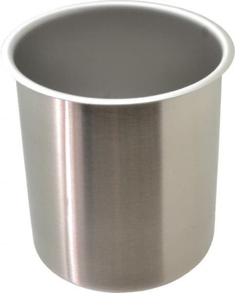 VOLLRATH Round, Chrome Stainless Steel Food Storage Container 7.3" High ...