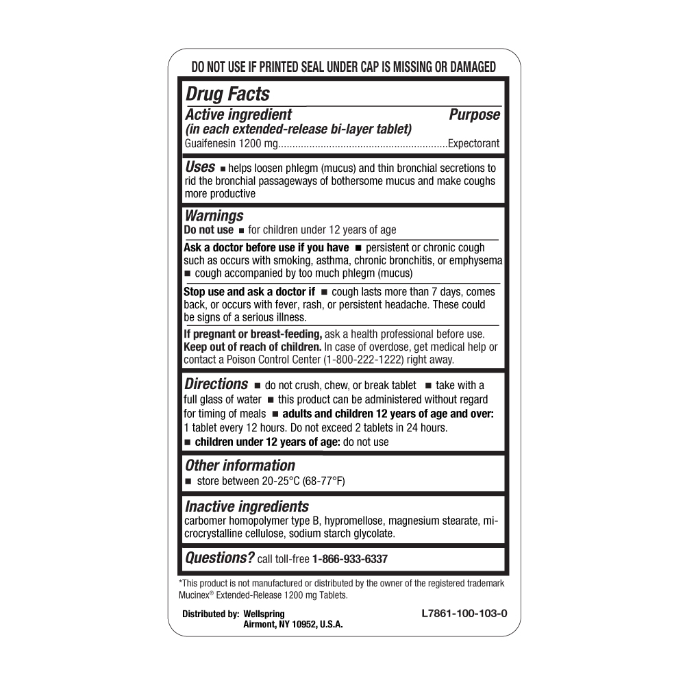 Buy Welmate Mucus Relief | Guaifenesin 1200 mg Maximum Strength | 100 ...