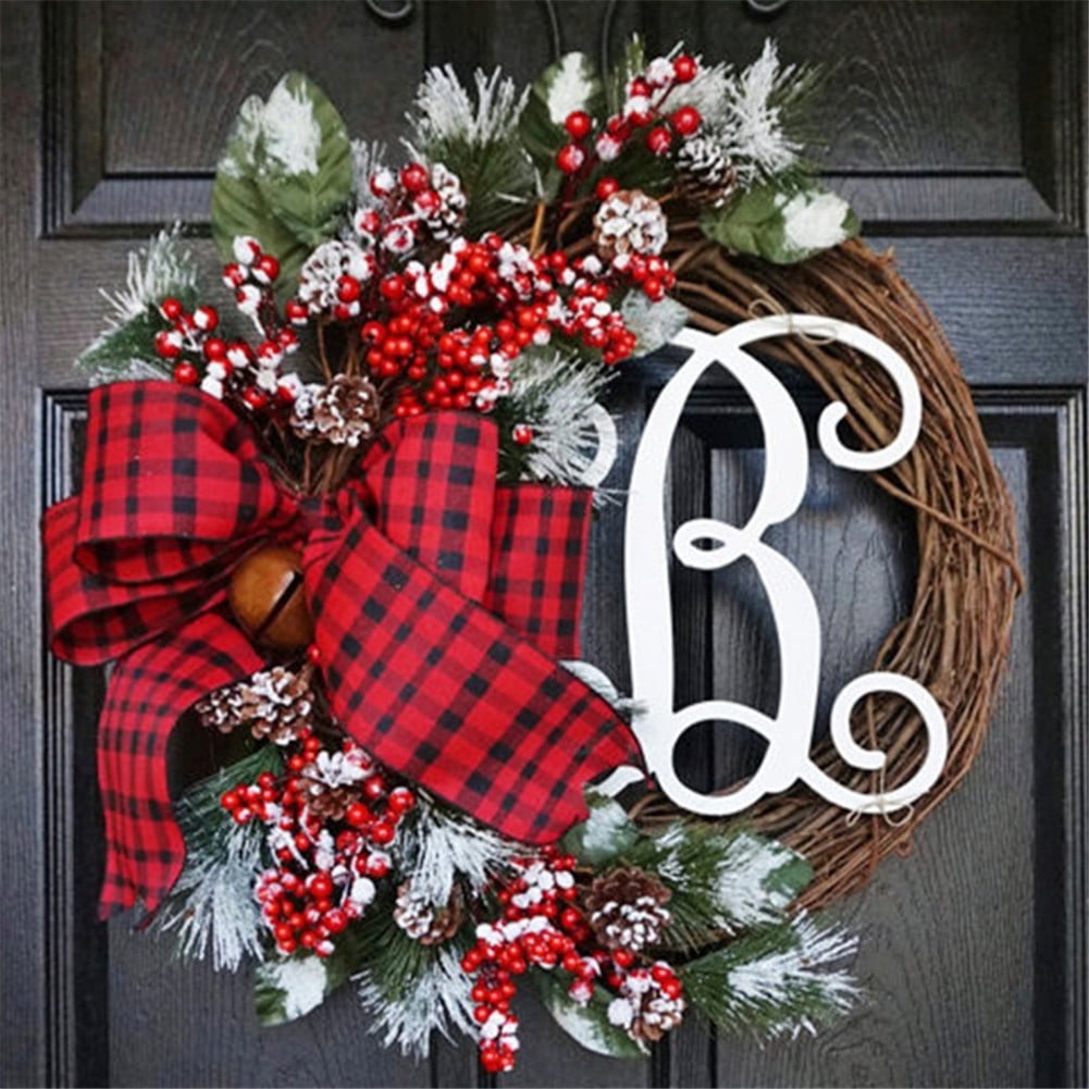 AIHOME Christmas Wreaths Artificial Garland Door Hanging Decorative ...