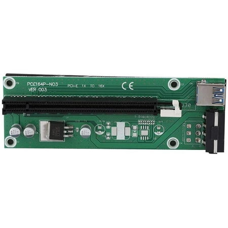 PCIE 1X to PCI E 16X Graphics Card Extender Riser Card Adapter USB3.0 ...