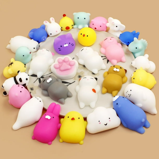 Koavoty - 16 Mini Squishy Party Gifts for Kids, Mochi Squishy toys ...