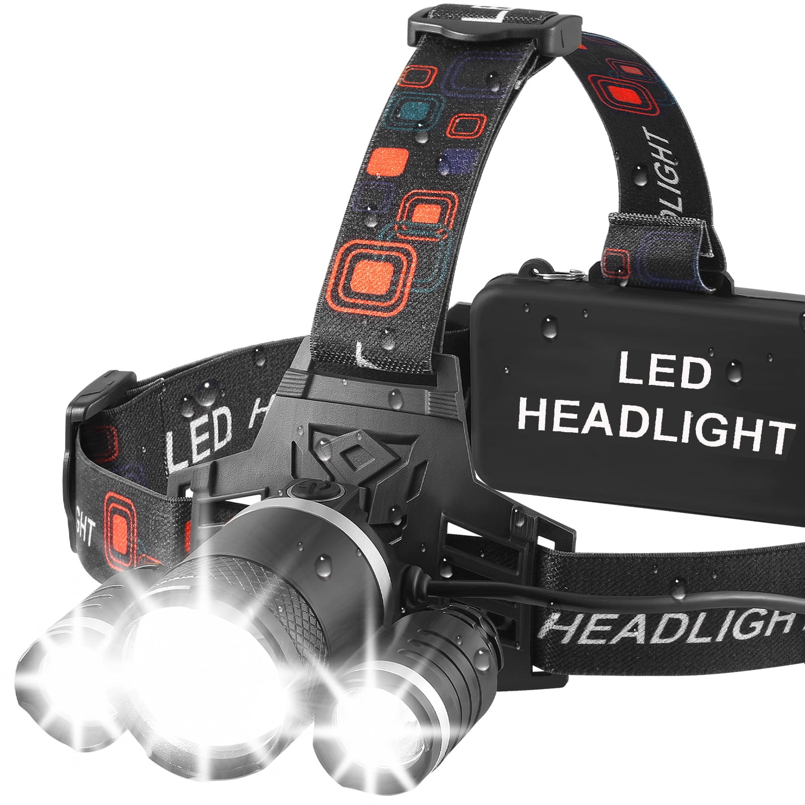 Kopeak Headlamp Rechargeable - Head Lamp to 6000 High Lumens - Led ...