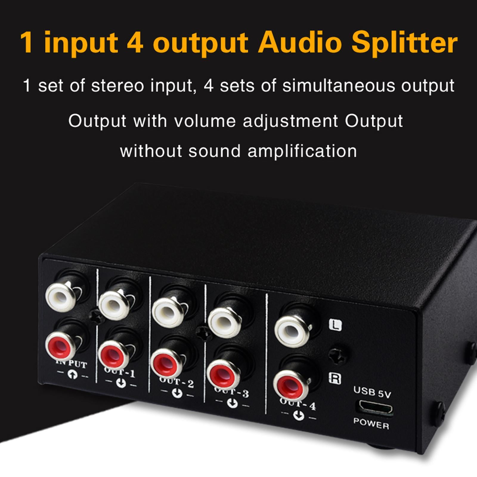 Buy out Stereo Audio Switch, with Volume Controller Composite 4-Way ...
