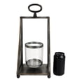 Rustic Western Farmhouse Galvanized Metal Pillar Candleholder Trapezium ...