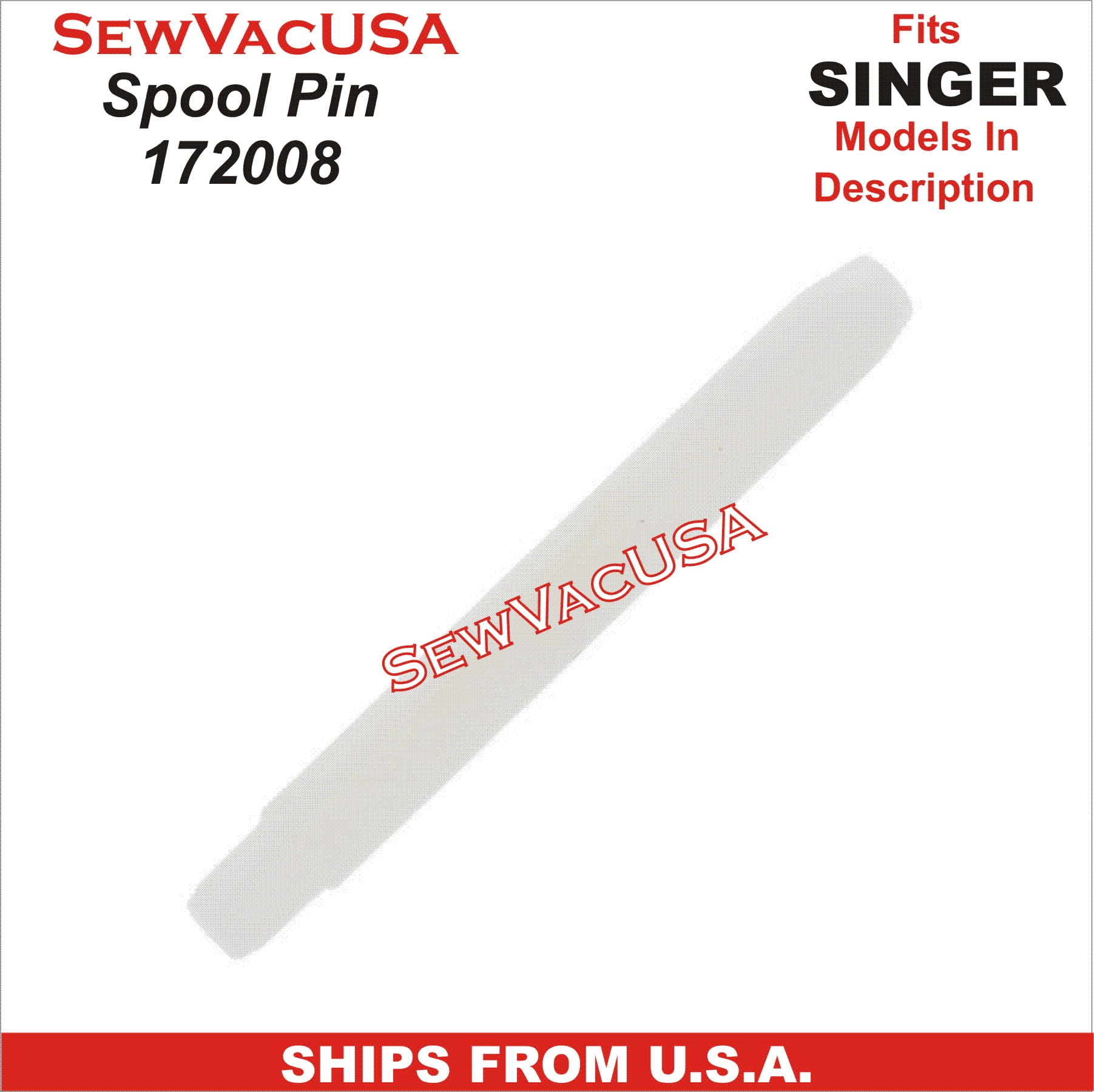 Spool Pin Singer Part Number 172008 Fits Singer Models In Description ...