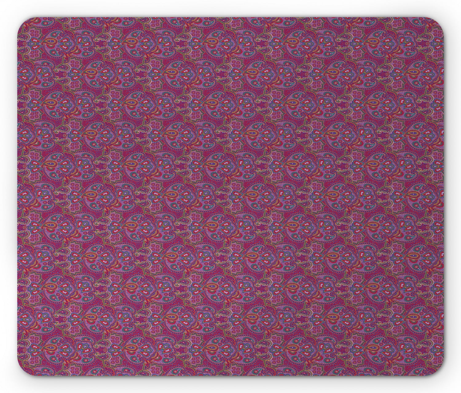 Purple Hippie Mouse Pad, Illustration of Colorful Paisley Design ...
