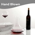 Large Fancy Wine Decanter, 1900ml/64oz Elegant Red Carafe Hand Blown ...