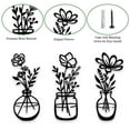 Sunjoy Tech Flower Vase Wall Pendant Black Metal Flower Wall Decor Easy ...