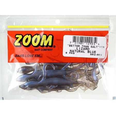 Zoom Lizard Fishing Baits, Blue, 9pk - Walmart.com
