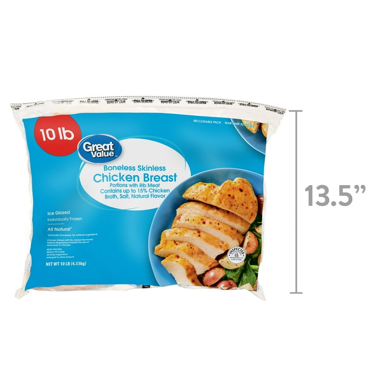 Great Value All Natural Boneless Skinless Chicken Breasts,, 56% OFF