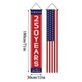 2Pcs Vertical Patriotic Banner Pack, Fourth of July Banners for Outside ...