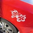 4Pcs PET Adhesive Waterproof Stickers Car Stickers Flower 137x137x0.2mm ...