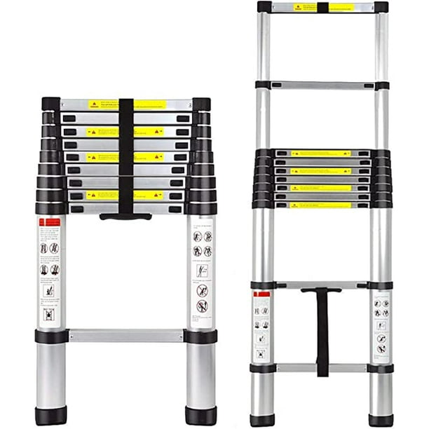 Escalera Telescópica Practiksa 6 mts Antideslizante Multiusos ...