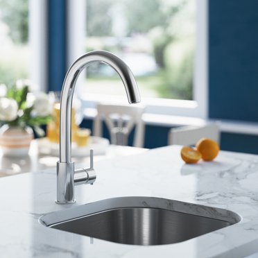 LDR Dual Handle Kitchen Faucet Without Spray, Chrome - Walmart.com