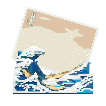 HI-Reeke Wave Micro Mini Building Block Set the Great Wave Art Hokusai ...