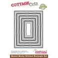 CottageCutz Nested Dies 5/Pkg-Wacky Stitched Rectangle - Walmart.com