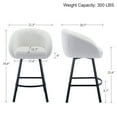 ONEVOG 360° Swivel Sherpa Upholstered Counter Height Bar Stools with ...