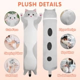 PayUSD Big Size Cuddle Cat Plush Body Pillow, 51” Long, Squishy Soft ...