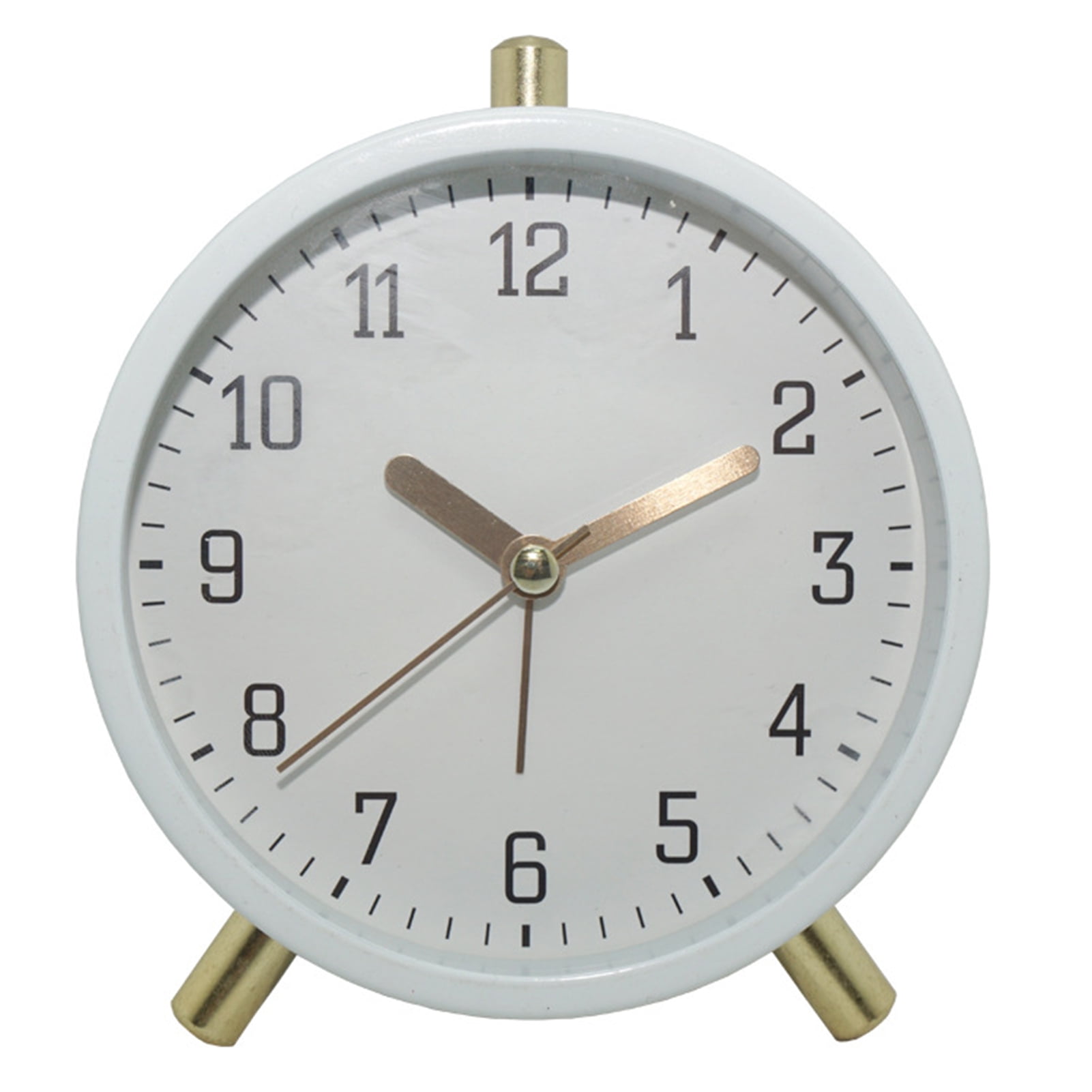 Mute Sweeping Movement Alarm Clock - Arabic-numeral Dial, Night Light ...