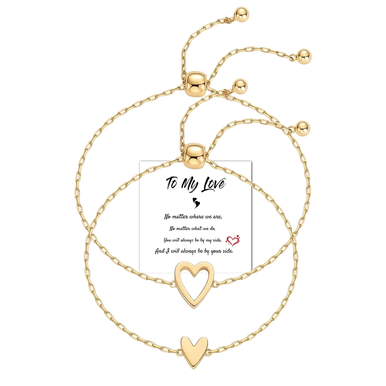 Click here for Evan7 Adjustable Love Friendship Two Bracelet Pack... prices