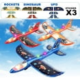 "Allaugh 3 Pack Kids Air Launch Toy, 12.6"" Flying Throwing Foam Glider ...