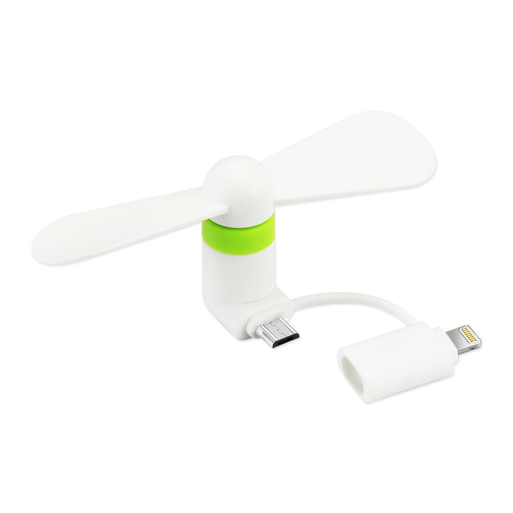 MINI FAN 2-IN-1 FOR IPHONE- IPAD AND ANDROID IN WHITE | Walmart Canada