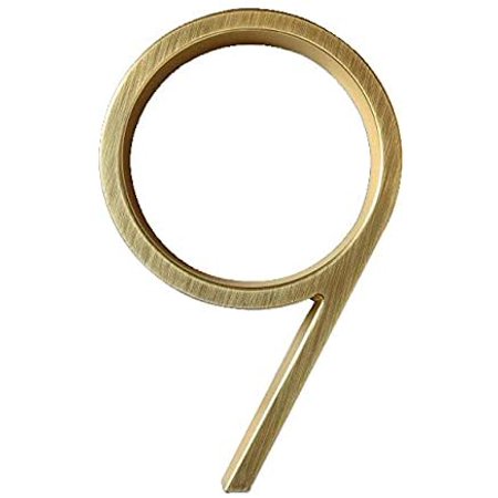 SHIJI65 SHz 12 cm Floating Modern House Number, 5 Inch Brass House ...