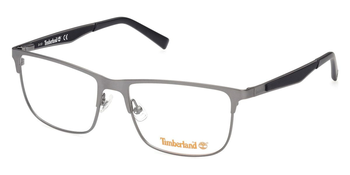 Timberland TB1710 Full Rim Rectangle Matte Dark Nickeltin Eyeglasses ...