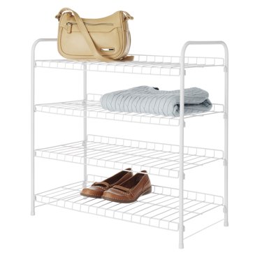 Mainstays Folding Metal Kitchen Pantry Organization Wire Shelf, White ...