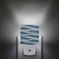 Blue Green Stripes Plug-in LED Night Lights Abstract Art Auto Dusk-to ...