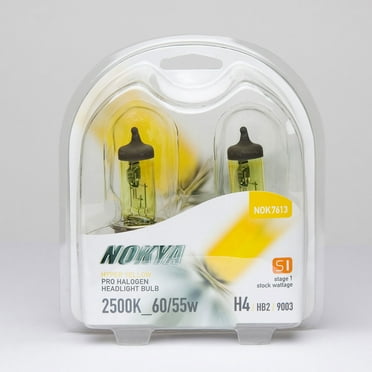 Nokya 9006 (HB4) Hyper Yellow Pro Halogen 2500K Stage 1 Headlight / Fog ...