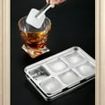 Stainless Steels Ice Cubes Maker with Lid Big Cubes Design Ice Mold For ...