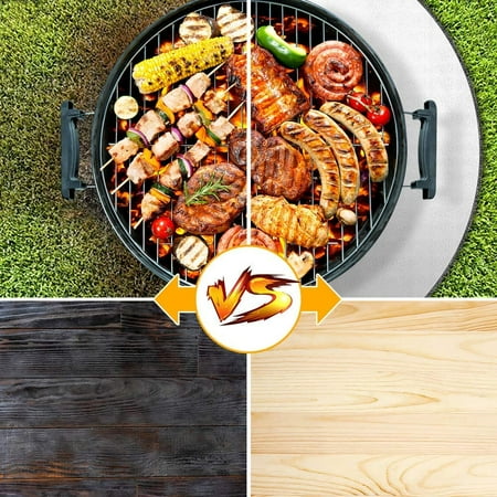 Round Fire Pit Mat Deck Protector, Bmatwk Fireproof Pad Heat Deflector ...