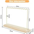 1Set Wood Earring Displays with Iron Findings Golden Finish Product ...