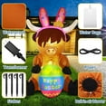 Easter Inflatables Outdoor Decoration Blow up Highland Cow Yard Decor ...