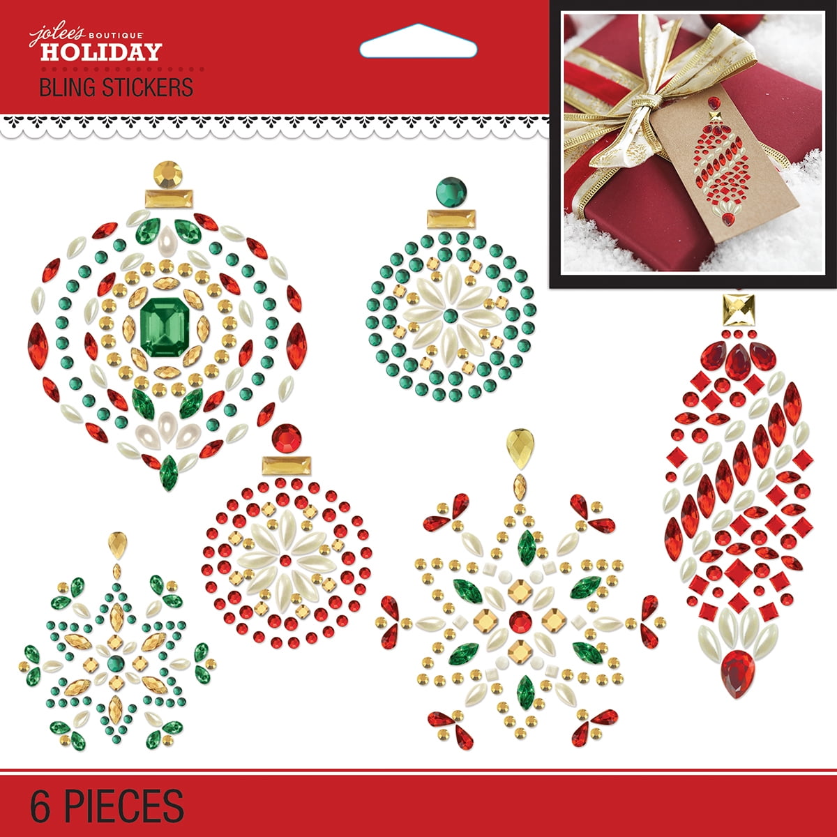 Jolee's Boutique Dimensional Stickers-Bling Holiday Ornaments - Walmart.com