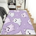 Cute Cartoon Area Rugs, Purple Ghost Halloween Pattern Carpet, Washable ...