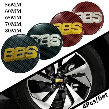 Car Wheel Center Caps Sticker Bbs Emblem Badge Decal Car Styling-SIZE ...