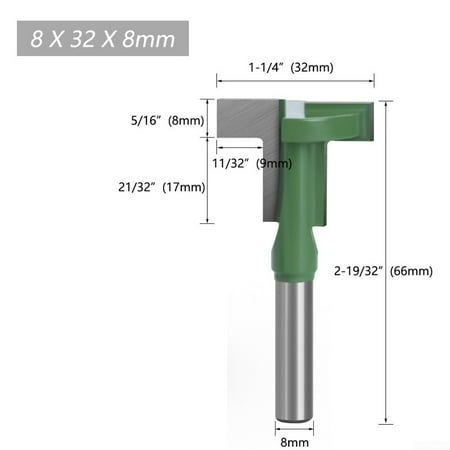 8mm Shank T-Slot Router Bit Straight Edge Slotting Milling Cutter ...