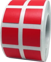Red Square Stickers | 0.5" Inch Square | 1000 Pack - Walmart.com