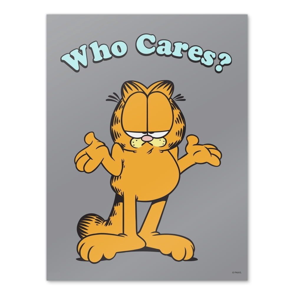 Garfield Who Cares? Wall Art Picture Paper Poster Décor Home Decoration ...