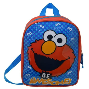 Sesame Street Elmo 16" Canvas Large School Backpack With 2 Mesh Pockets ...