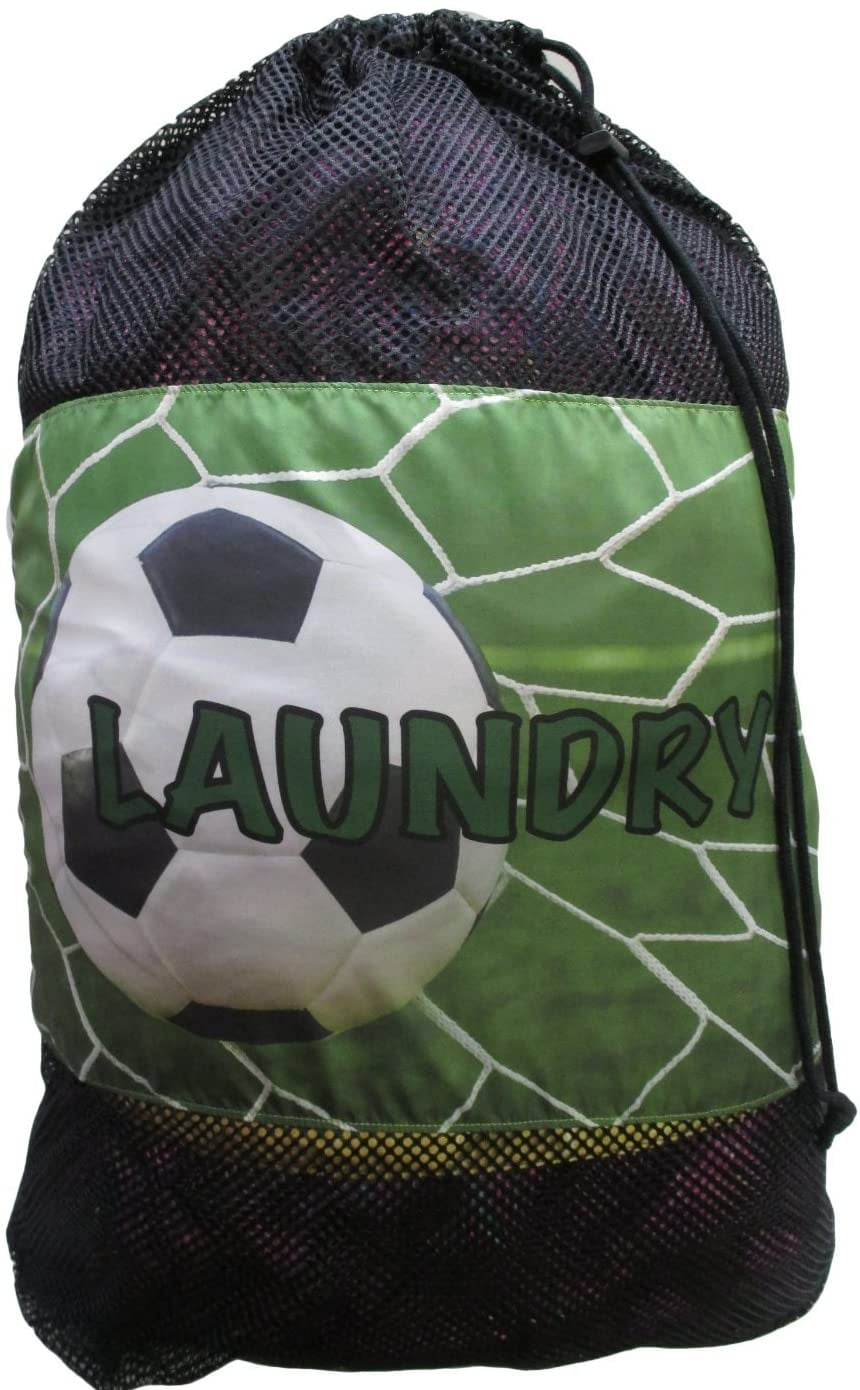 Gilbin Matching Mesh Laundry Or Sock Bag with Drawstring for Sleep Away ...