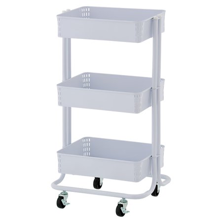3-Tier Metal Craft Storage Cart White - Walmart.com - Walmart.com