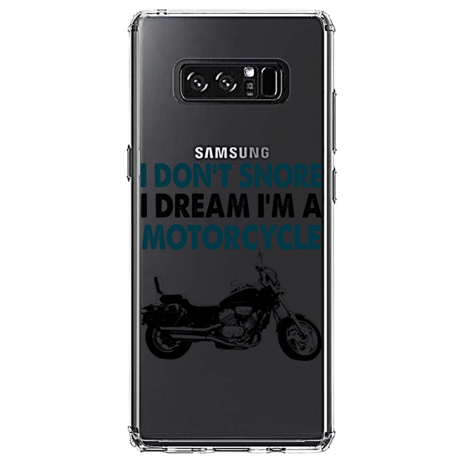 DistinctInk Clear Shockproof Hybrid Case for Samsung Galaxy Note 8 ...